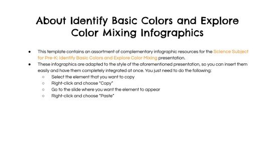 Identify Basic Colors and Explore Color Mixing Infographics