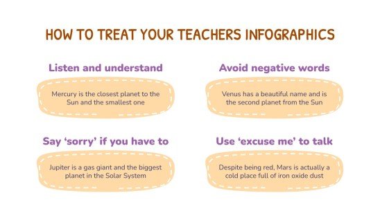 Social Skills: How to Treat Your Teachers Infographics