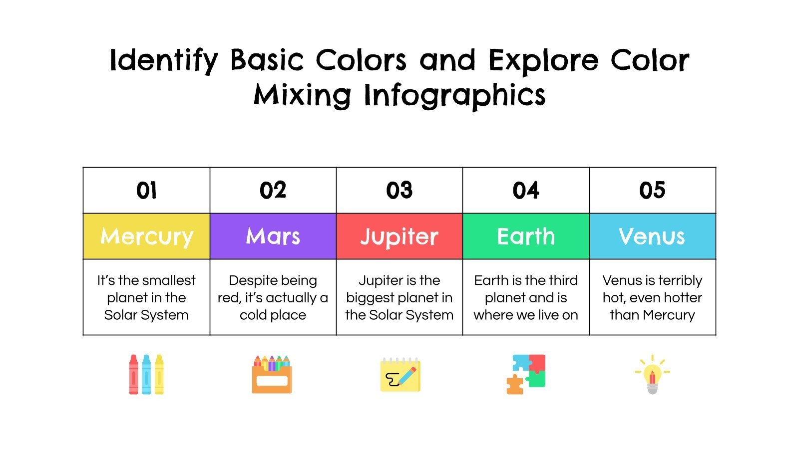 Identify Basic Colors and Explore Color Mixing Infographics