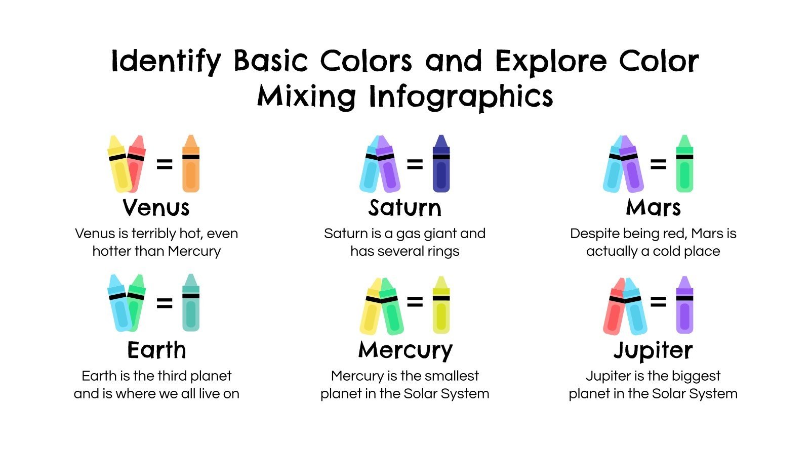 Identify Basic Colors and Explore Color Mixing Infographics
