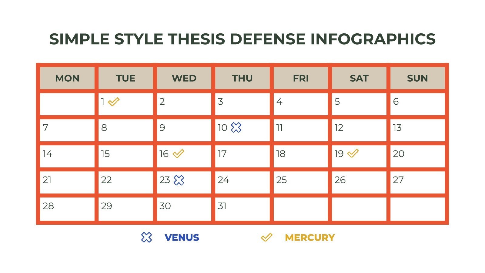 Simple Style Thesis Defense Infographics Template