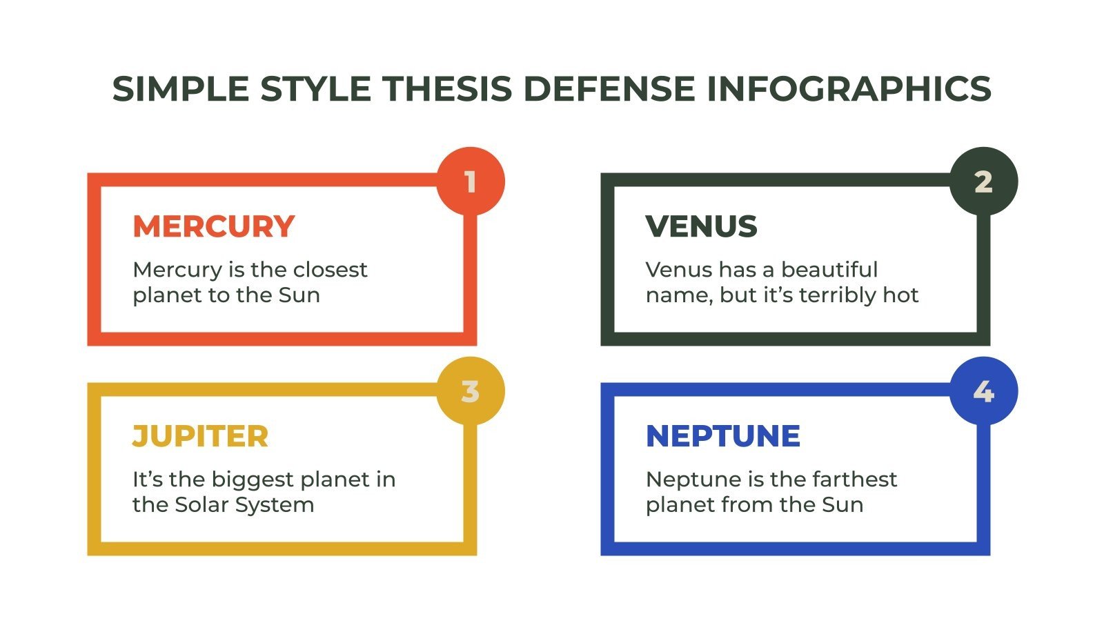 Simple Style Thesis Defense Infographics Template