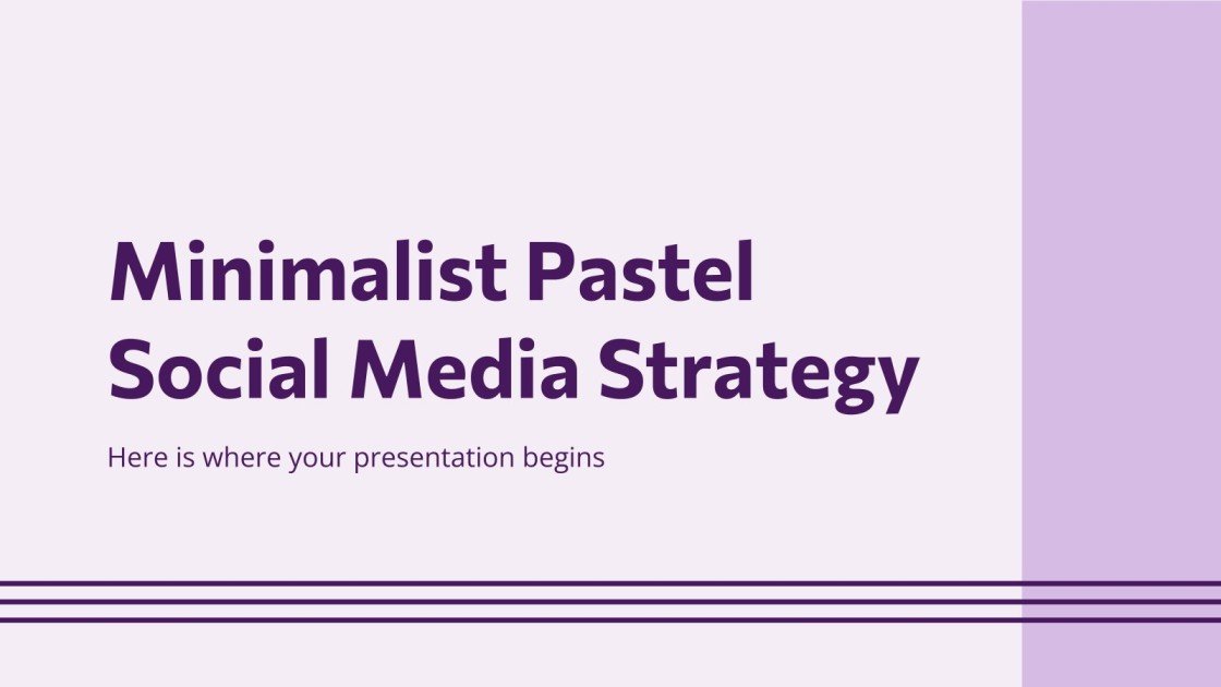 Minimalist Pastel Social Media Strategy Presentation