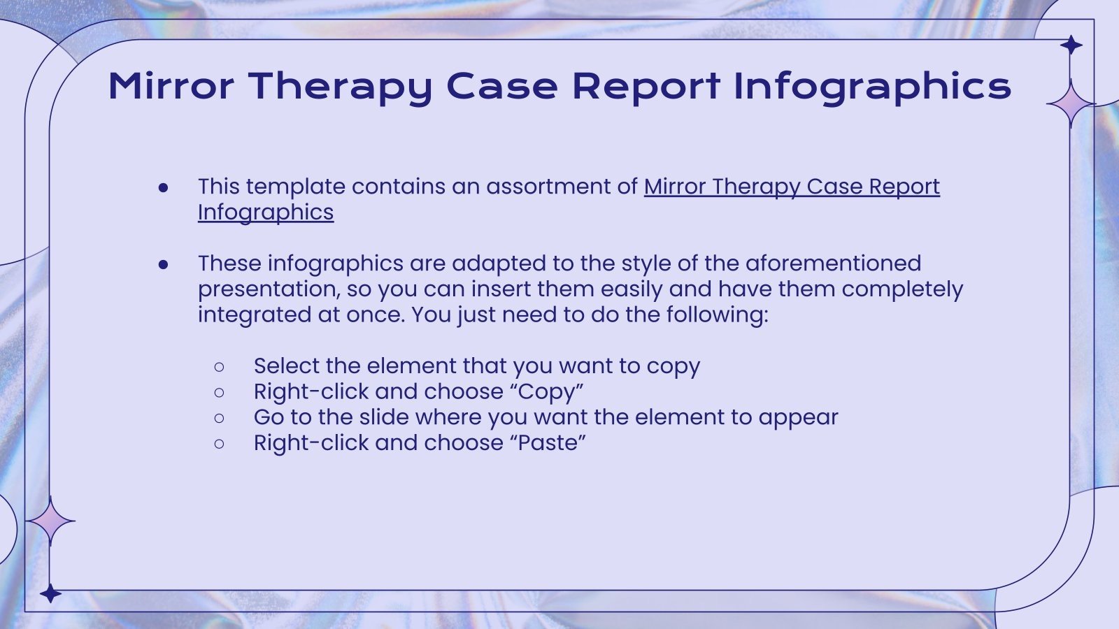 Mirror Therapy Case Report Infographics Presentation