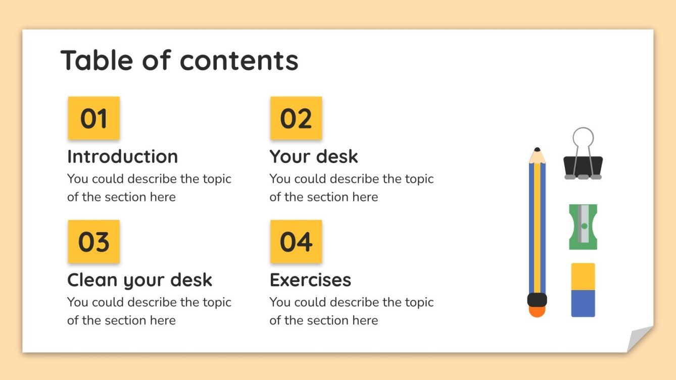 Keeping a Clean Desk in the Classroom Presentation