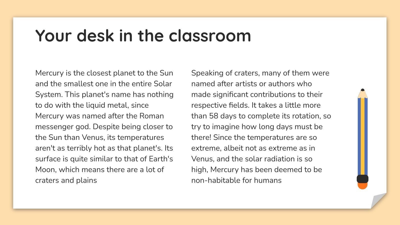 Keeping a Clean Desk in the Classroom Presentation