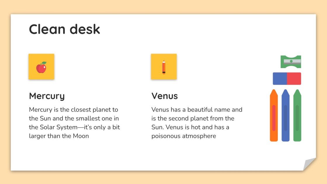 Keeping a Clean Desk in the Classroom Presentation