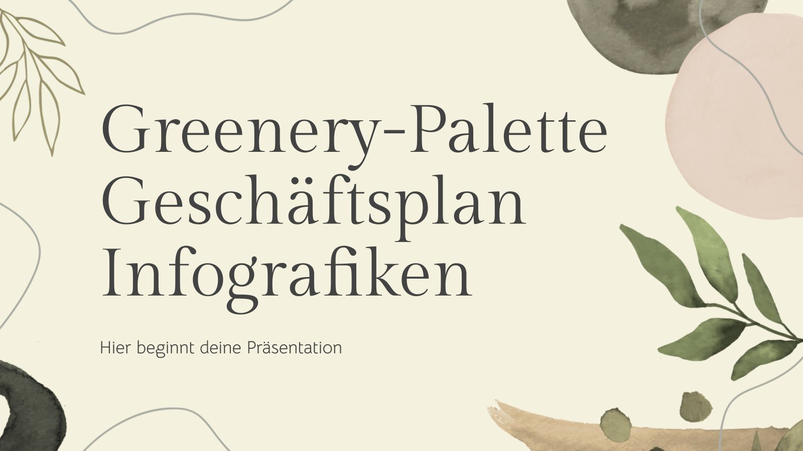 Greenery Palette Business Plan Infographics Presentation