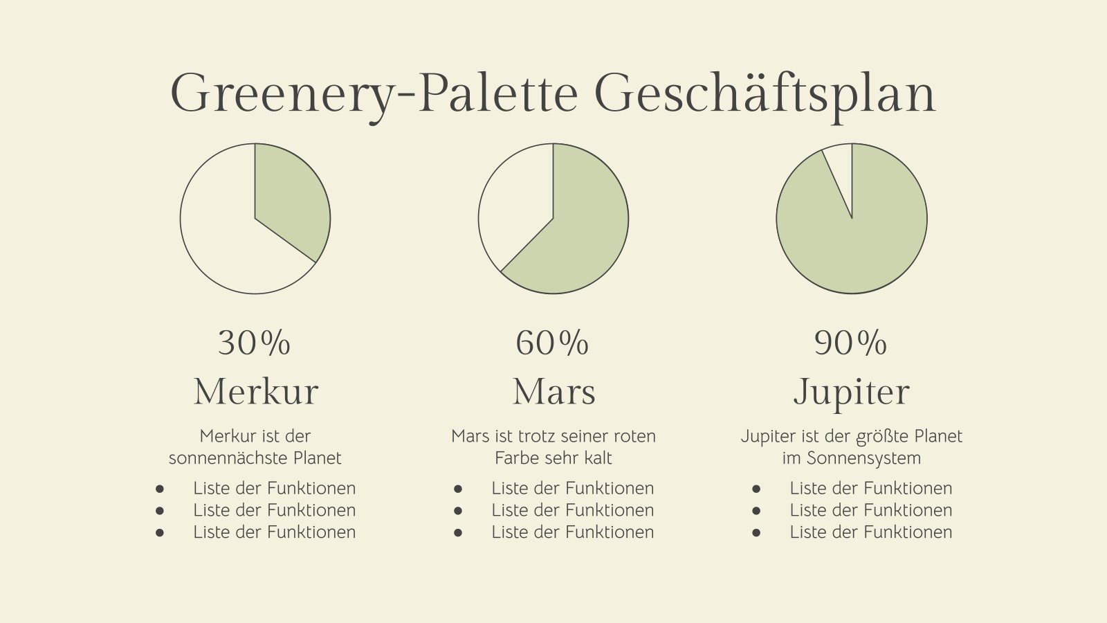 Greenery Palette Business Plan Infographics Presentation