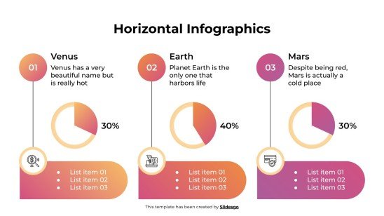 Horizontal Infographics Template