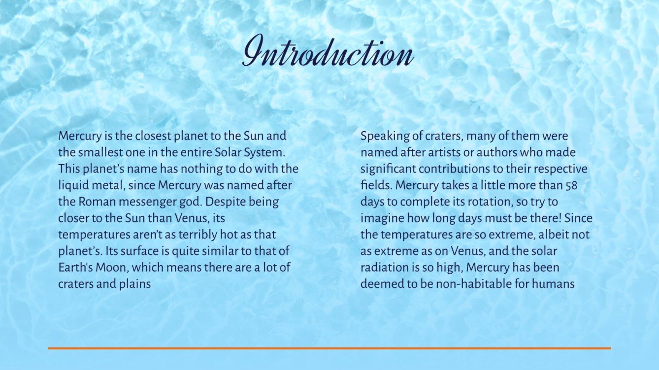 Water Slides Presentation