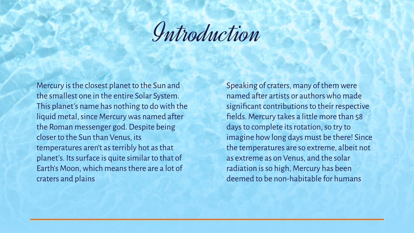 Water Slides Presentation