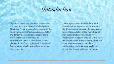 Water Slides Presentation