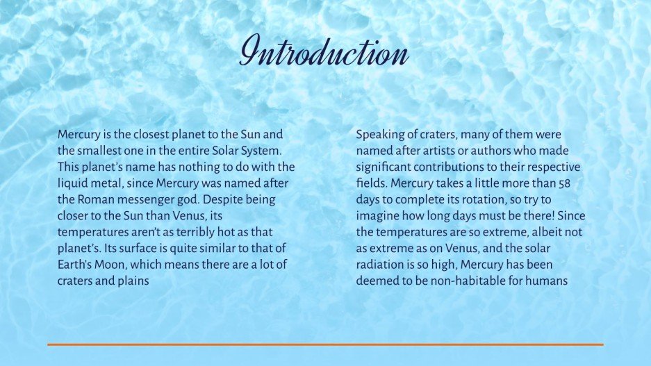 Water Slides Presentation