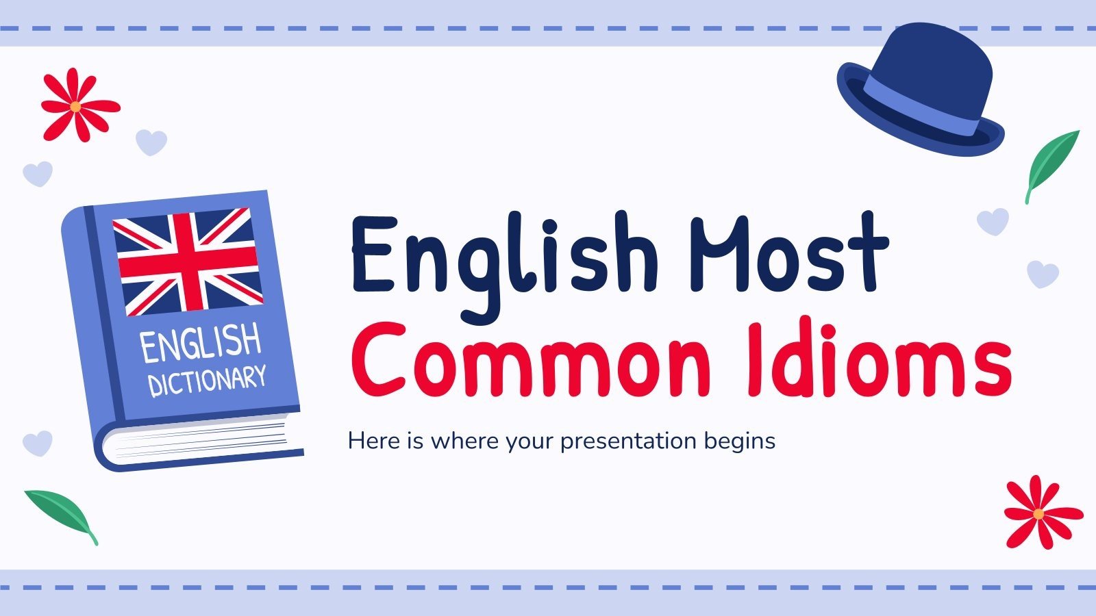 English Most Common Idioms Presentation