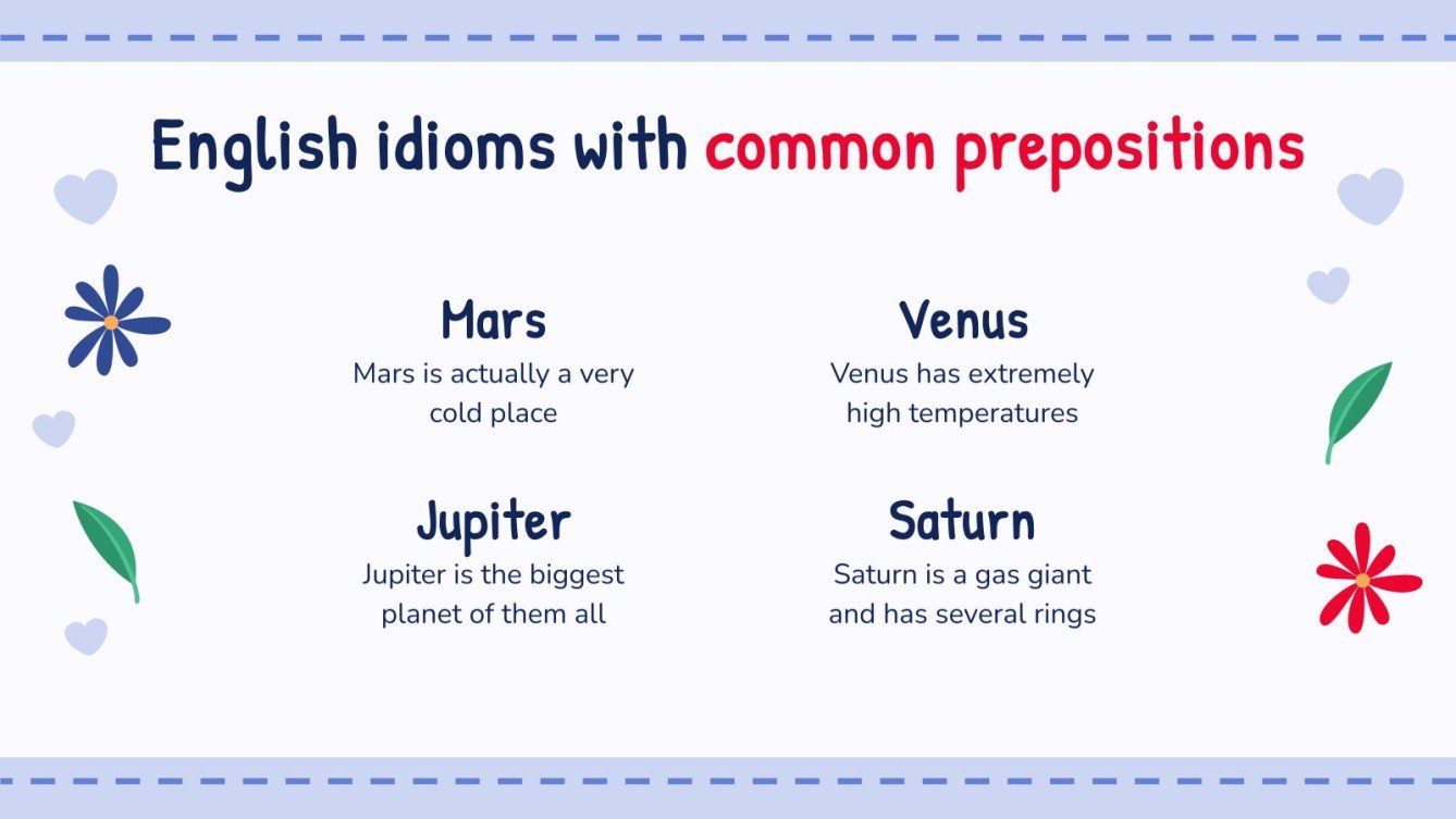 Presentación Modismos más comunes en inglés