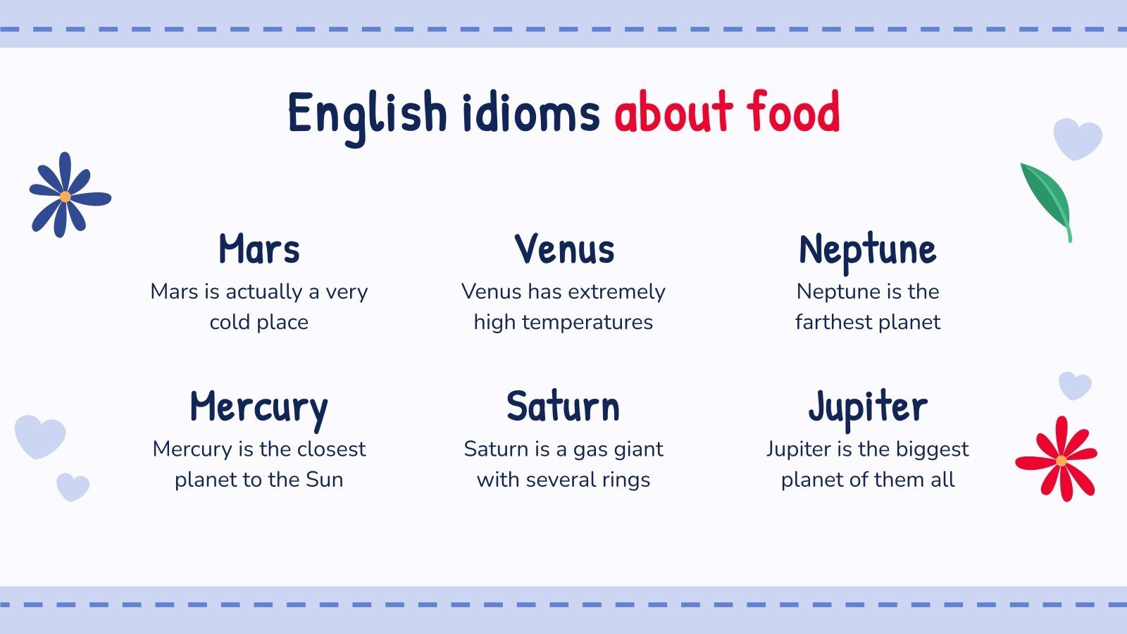 English Most Common Idioms Presentation