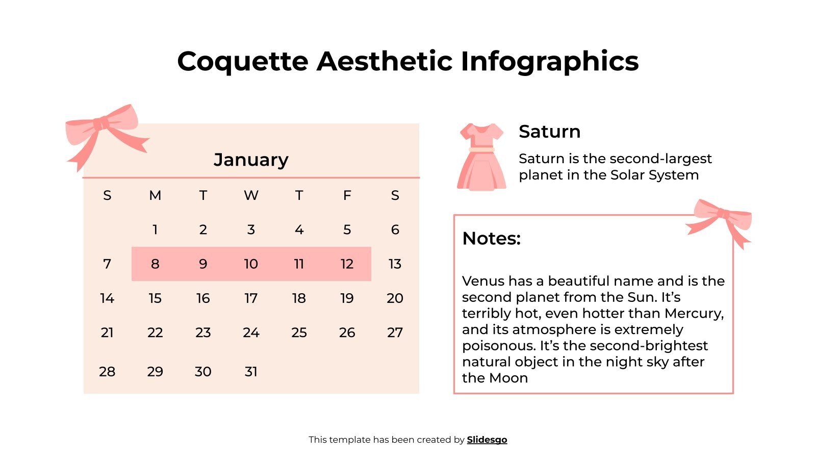 Coquette Aesthetic Infographics Template