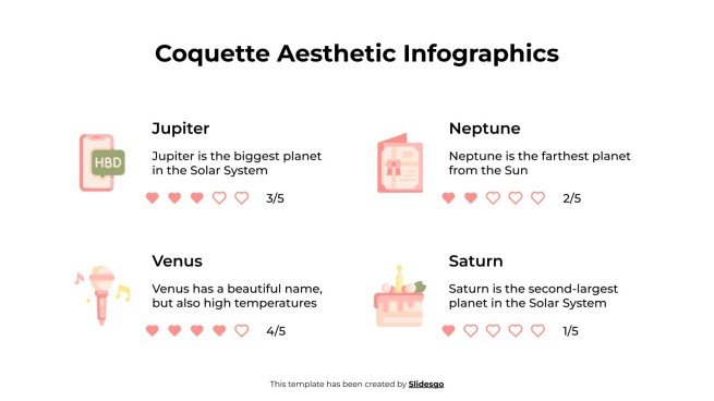Coquette Aesthetic Infographics Template
