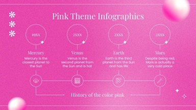 Pink Theme Infographics Template