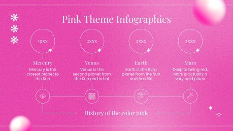 Pink Theme Infographics Template