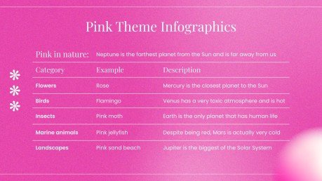 Pink Theme Infographics Template