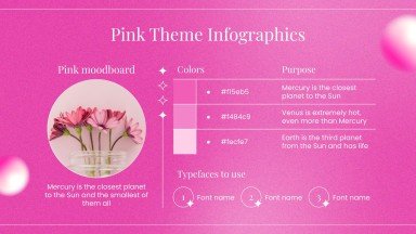 Pink Theme Infographics Template