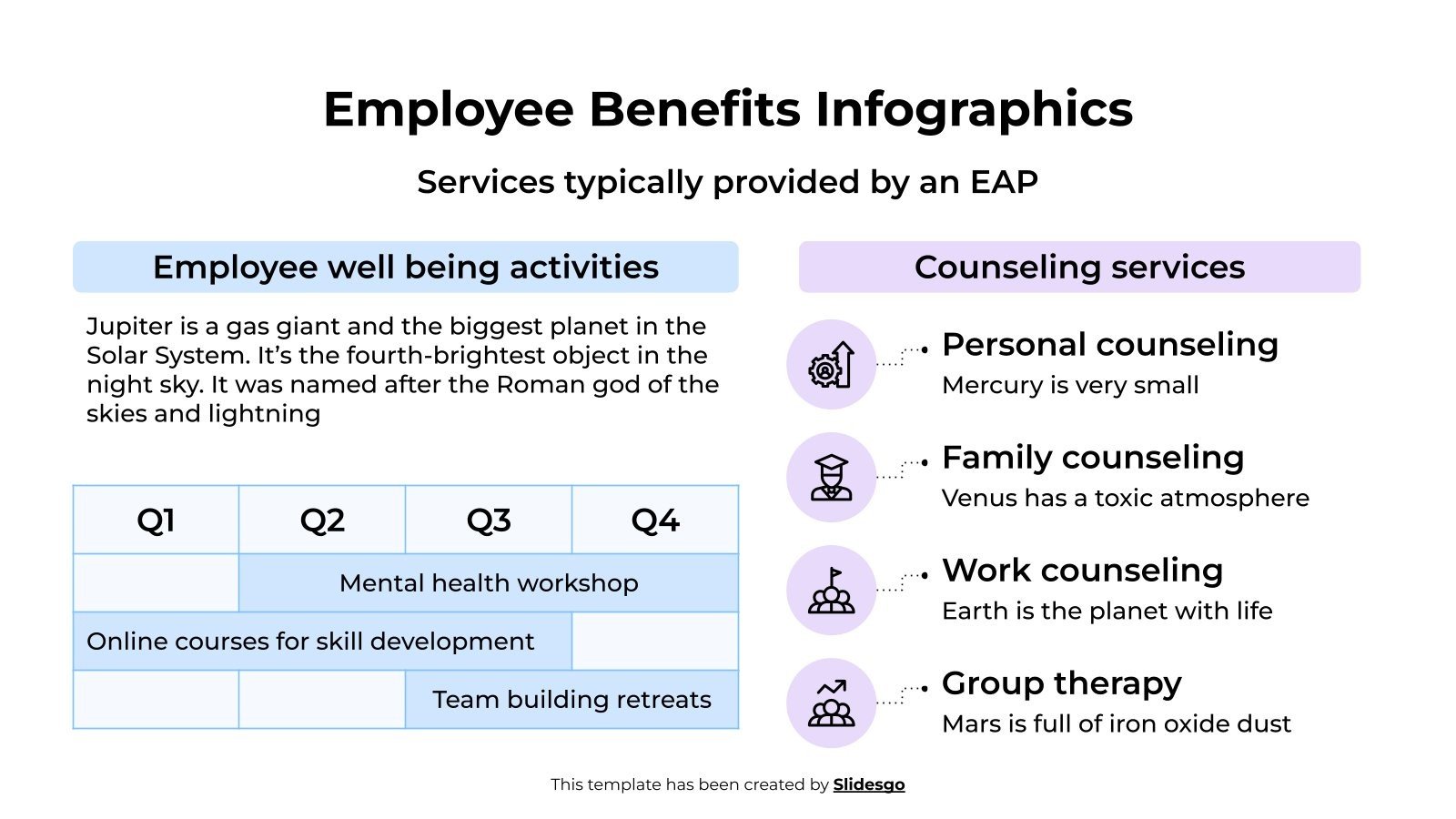 Employee Benefits Infographics Template