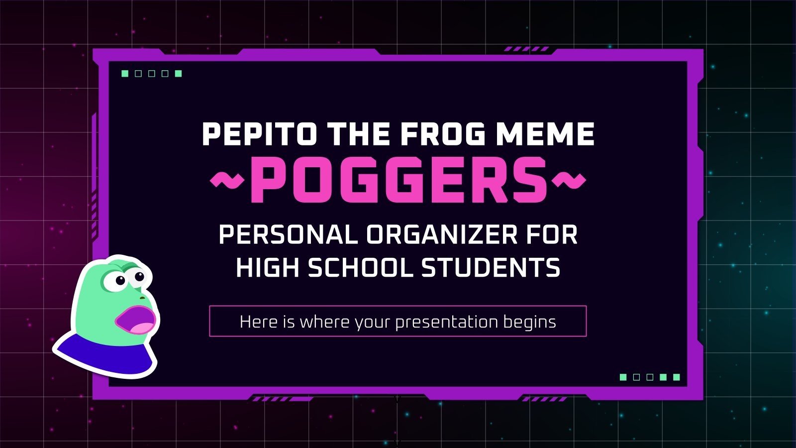 Pepito the Frog Meme Poggers - Organizer for Students