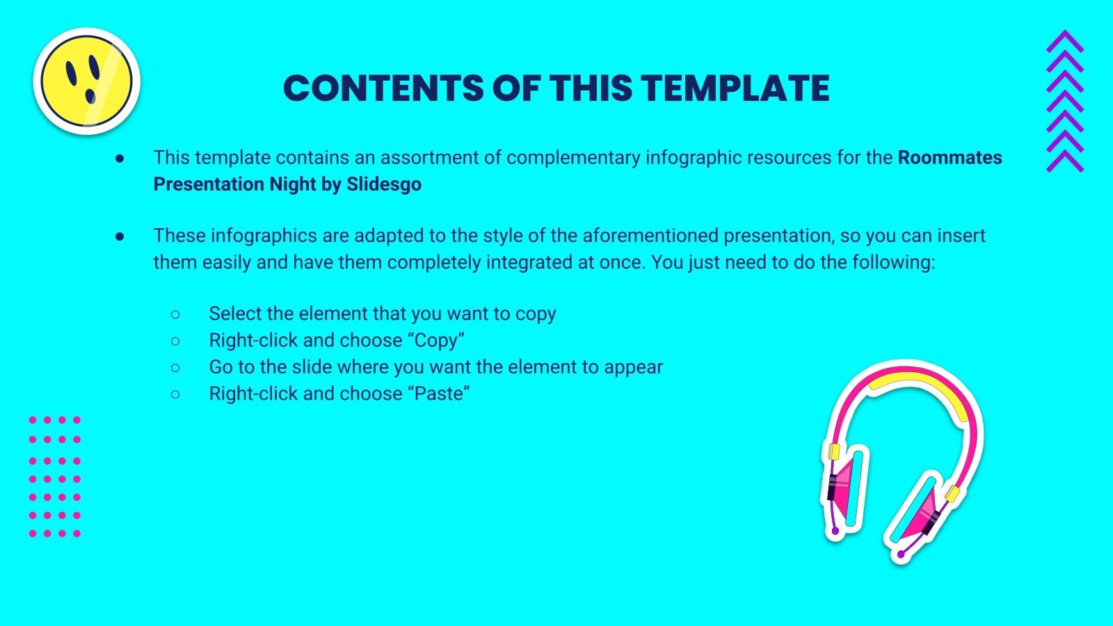 Roommates Presentation Night Infographics Template