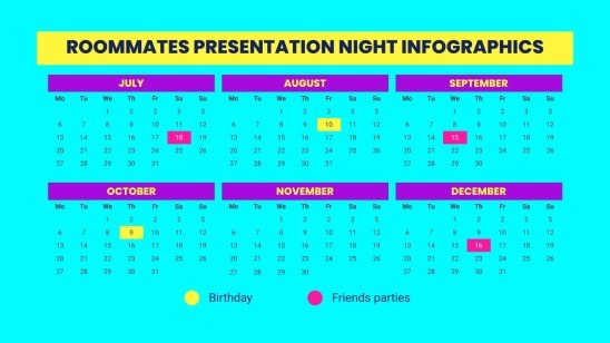 Roommates Presentation Night Infographics Template