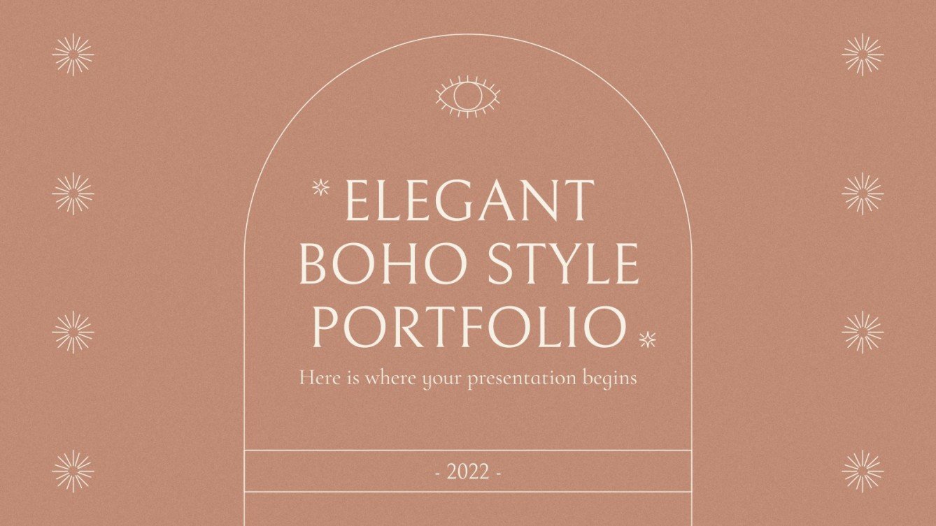 Elegant Boho Style Portfolio Presentation