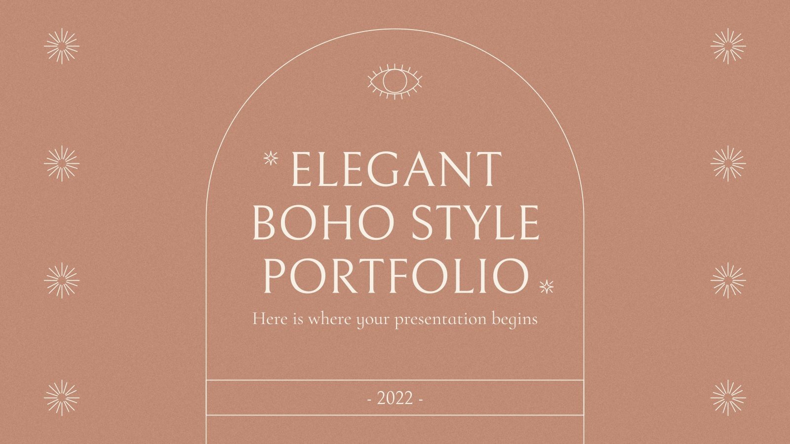 Elegant Boho Style Portfolio Presentation