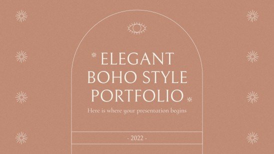 Elegant Boho Style Portfolio Presentation