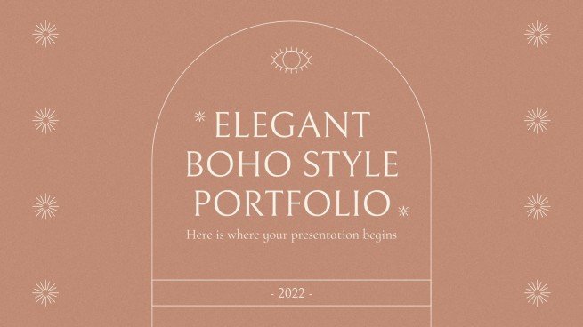 Elegant Boho Style Portfolio Presentation