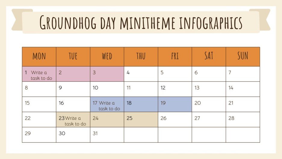 Groundhog Day Minitheme Infographics Template