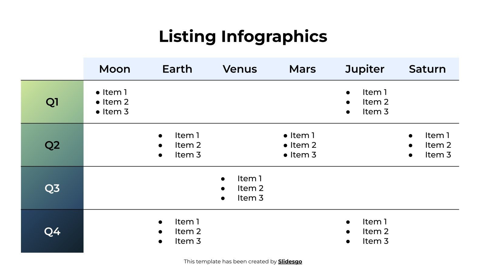 Listing Infographics Template
