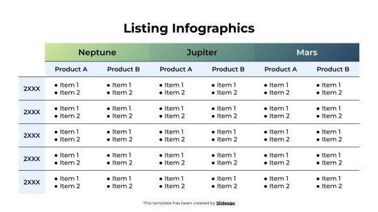 Listing Infographics Template