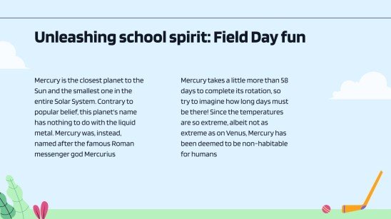 Field Day - High School Presentation Template Presentation