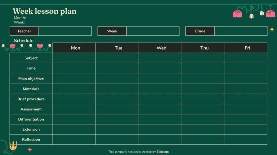Esl Lesson Plan Presentation Template Presentation
