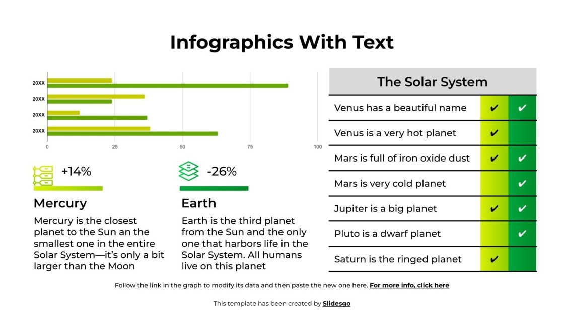 Infographics With Text Template