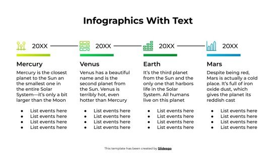 Infographics With Text Template