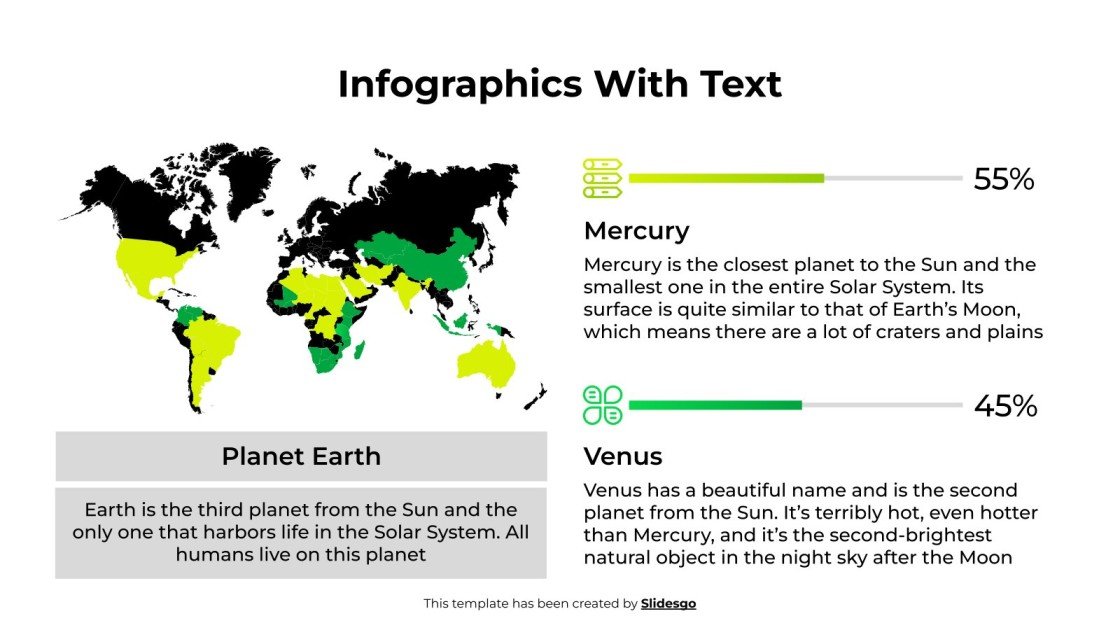 Infographics With Text Template