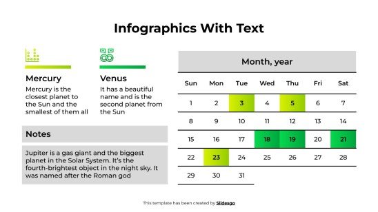 Infographics With Text Template