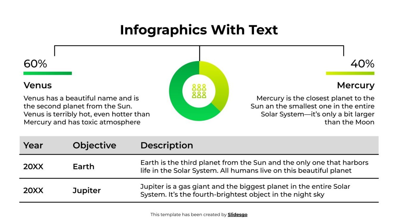 Infographics With Text Template