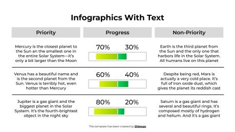 Infographics With Text Template