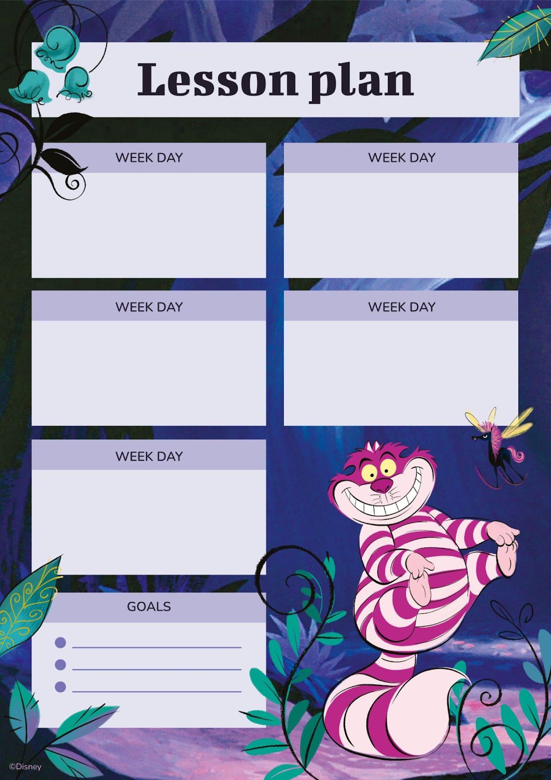Alice in Wonderland Lesson Plan Template