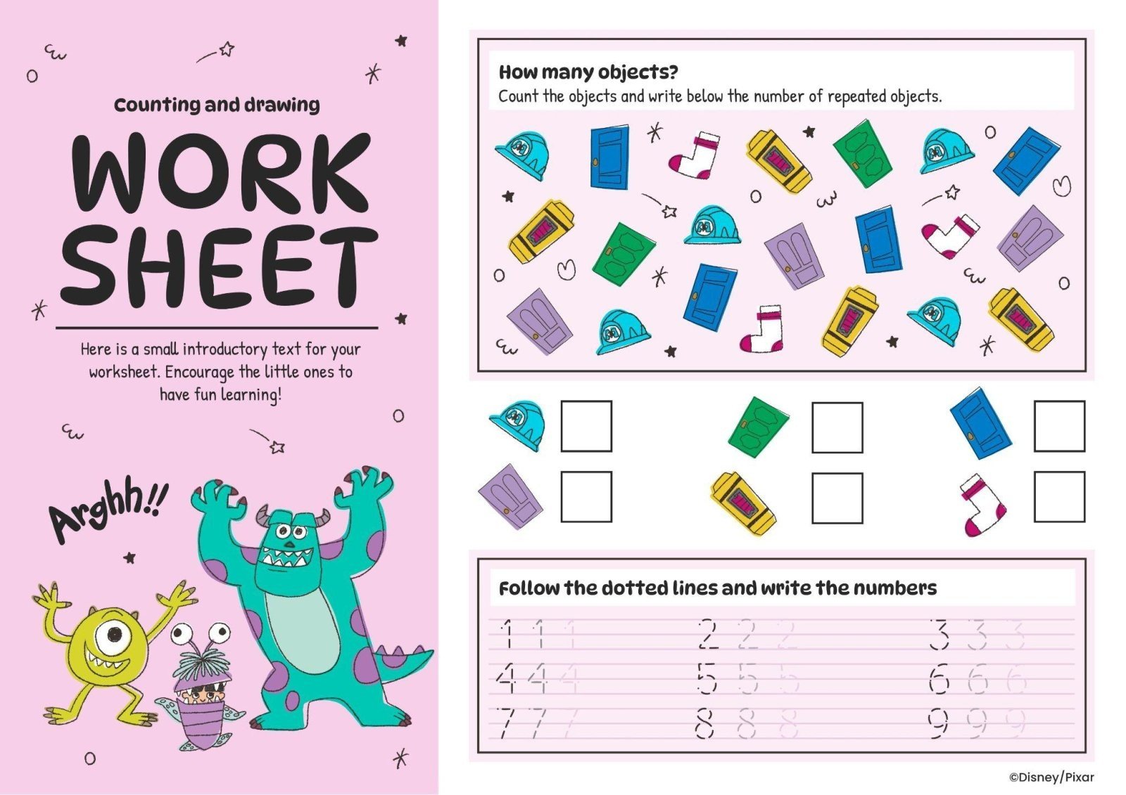 Monsters Inc Worksheet Template