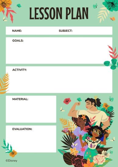 Encanto Lesson Plan Template