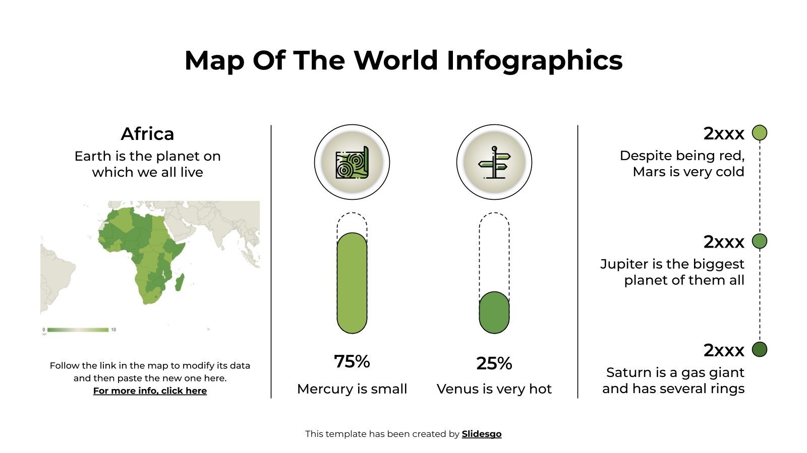Map Of The World Infographics Template